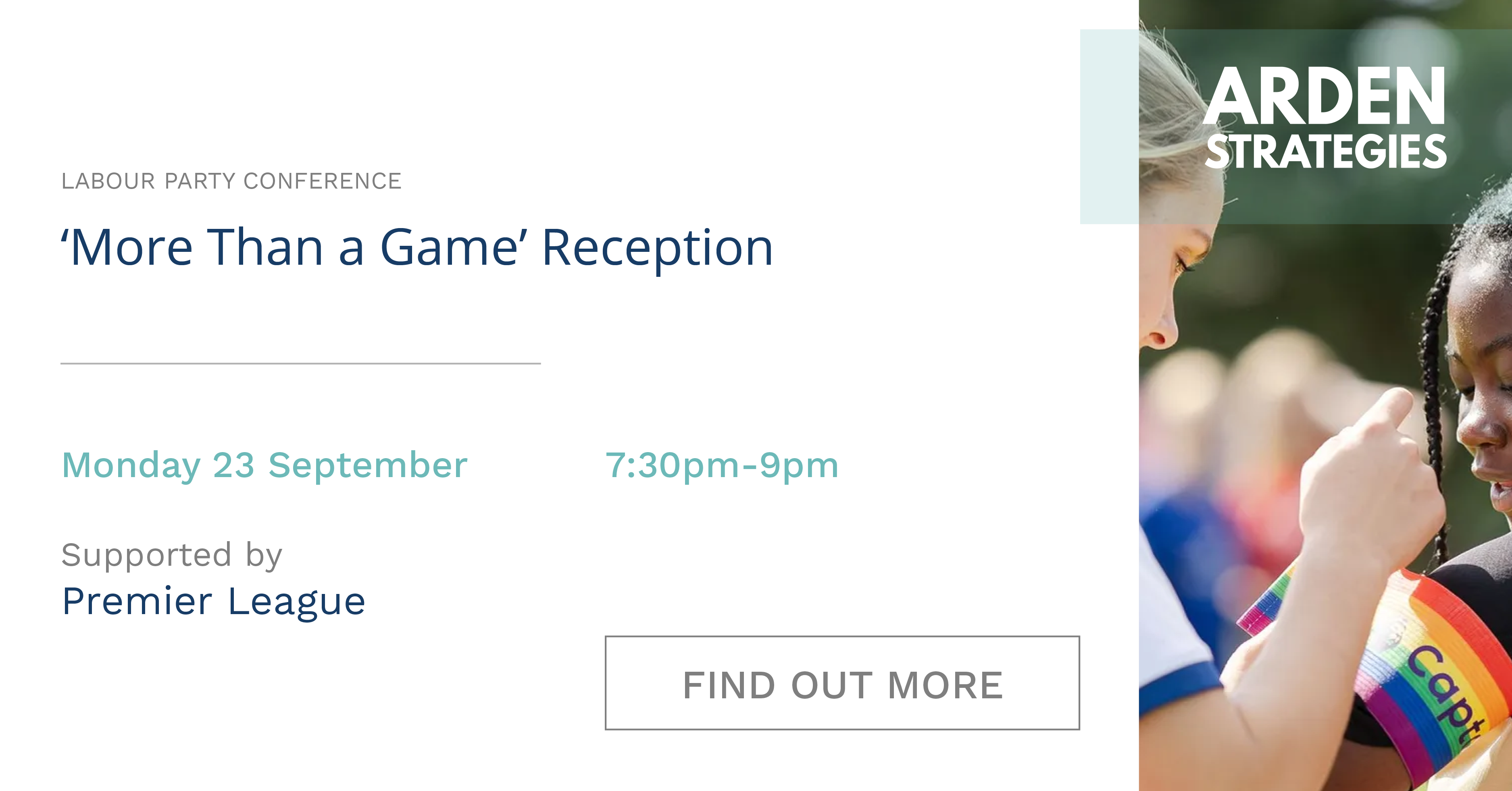 Premier League ‘More Than a Game’ Reception | Arden Strategies